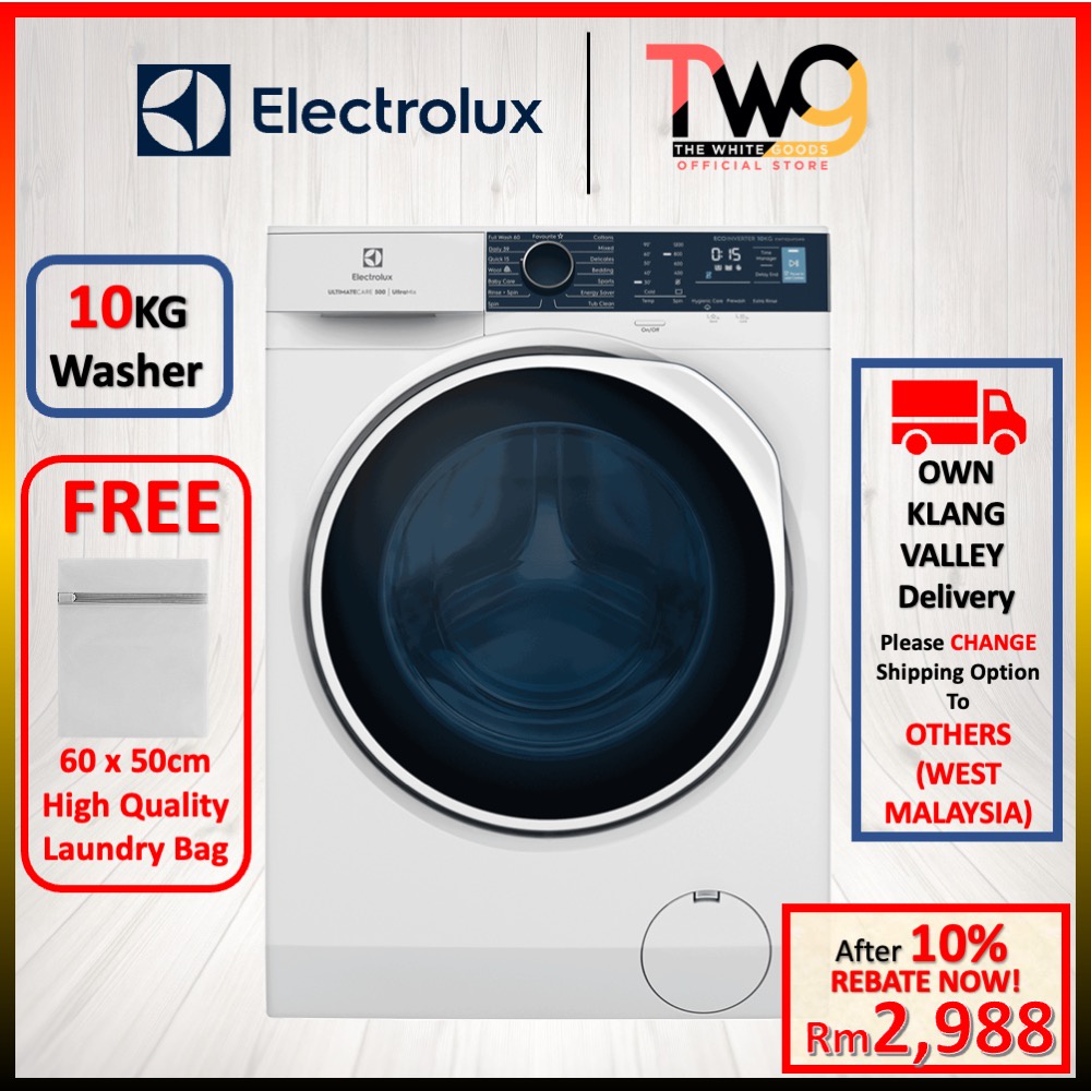 Electrolux 10kg UltimateCare 500 Front Load Washer with UltraMix EWF1024P5WB | Shopee Malaysia