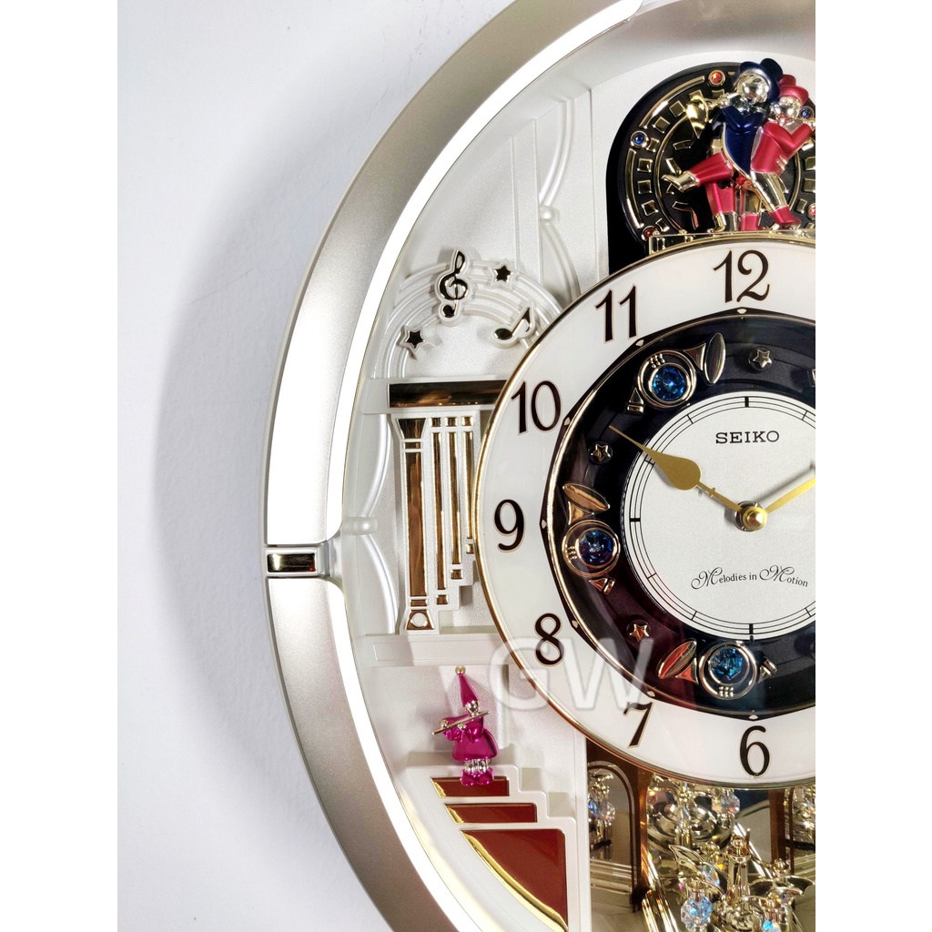 100% ORIGINAL SEIKO Melodies in Motion Light Sensor Wall Clock QXM290 ...
