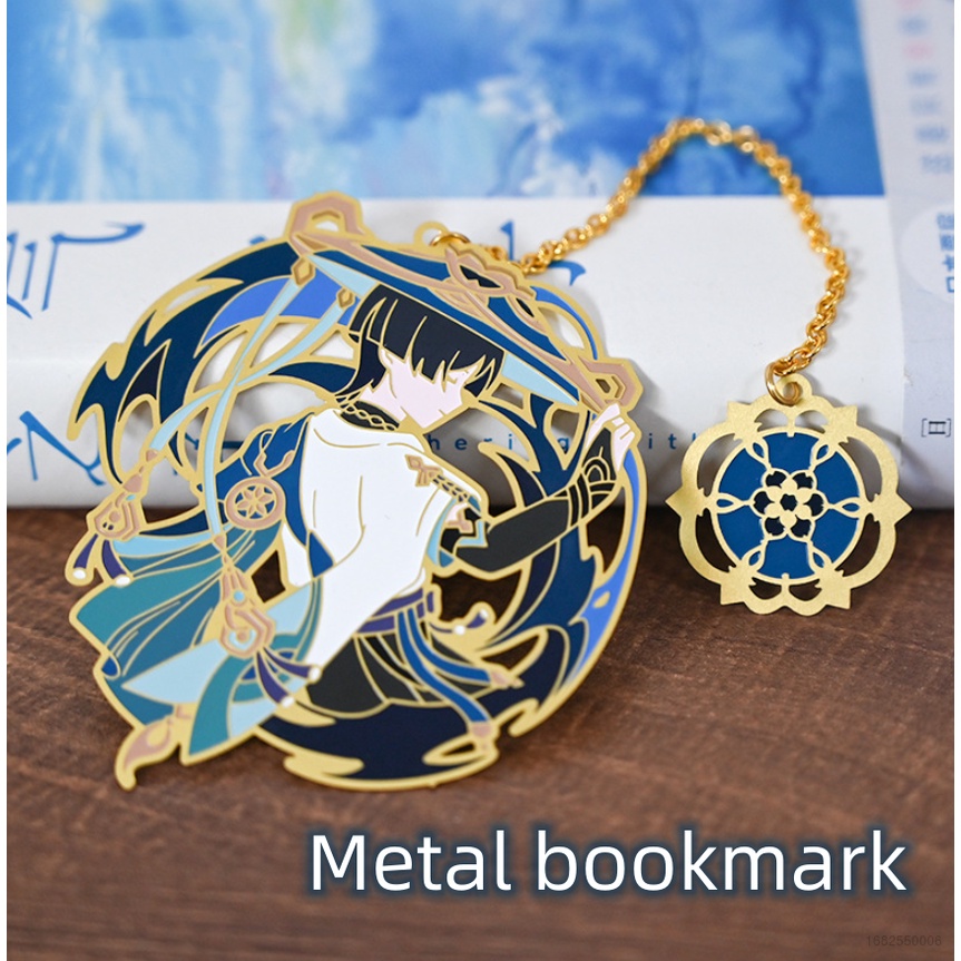 YB3 Genshin Impact Wanderer Metal Bookmark Anime Stationery Student ...