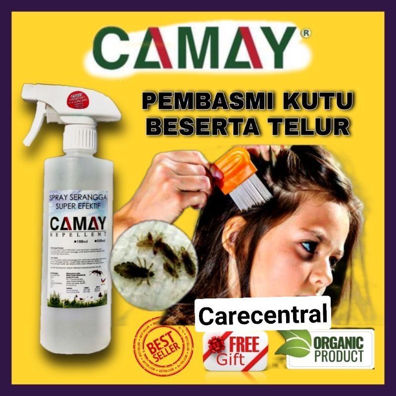 UBAT KUTU BEBAS RACUN | CAMAY REPELLENT SPRAY KUTU RAMBUT | LICE HAIR ...