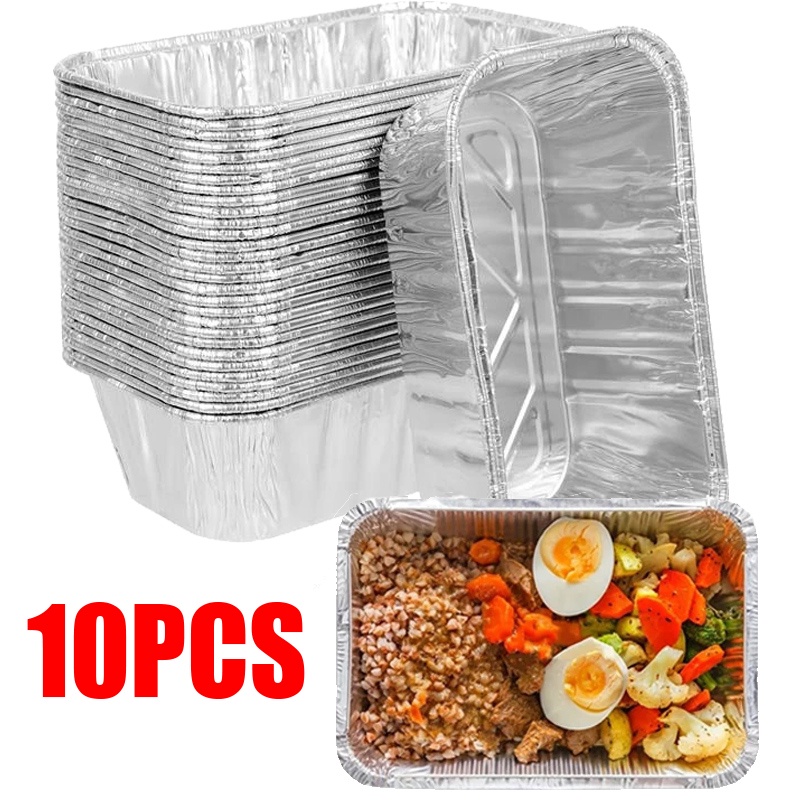 10Pcs Multi-size Air Fryer Aluminum Foil Tin Dishes Trays / Kitchen ...