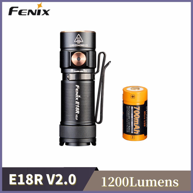 Fenix E18R V2.0 USB Type-C Rechargeable Ultra-Compact Flashlight ...