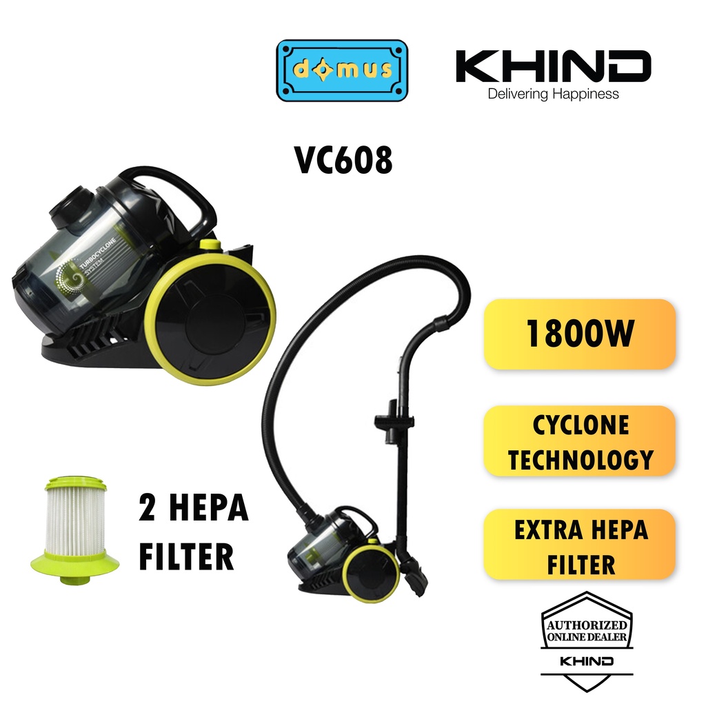 Khind Vacuum Cleaner (1800W) VC608 | Shopee Malaysia