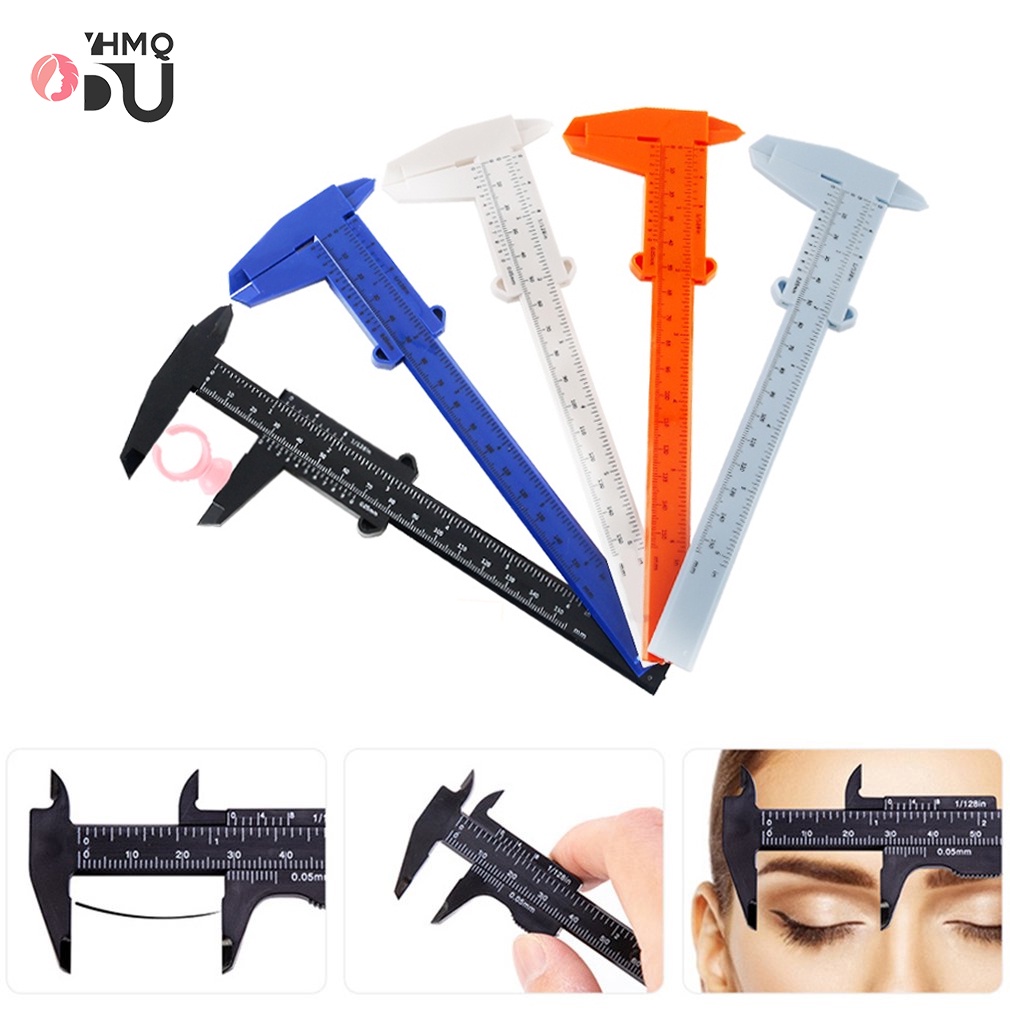 Portable Double Scale 150MM Plastic Eyebrow Measuring Vernier Caliper ...