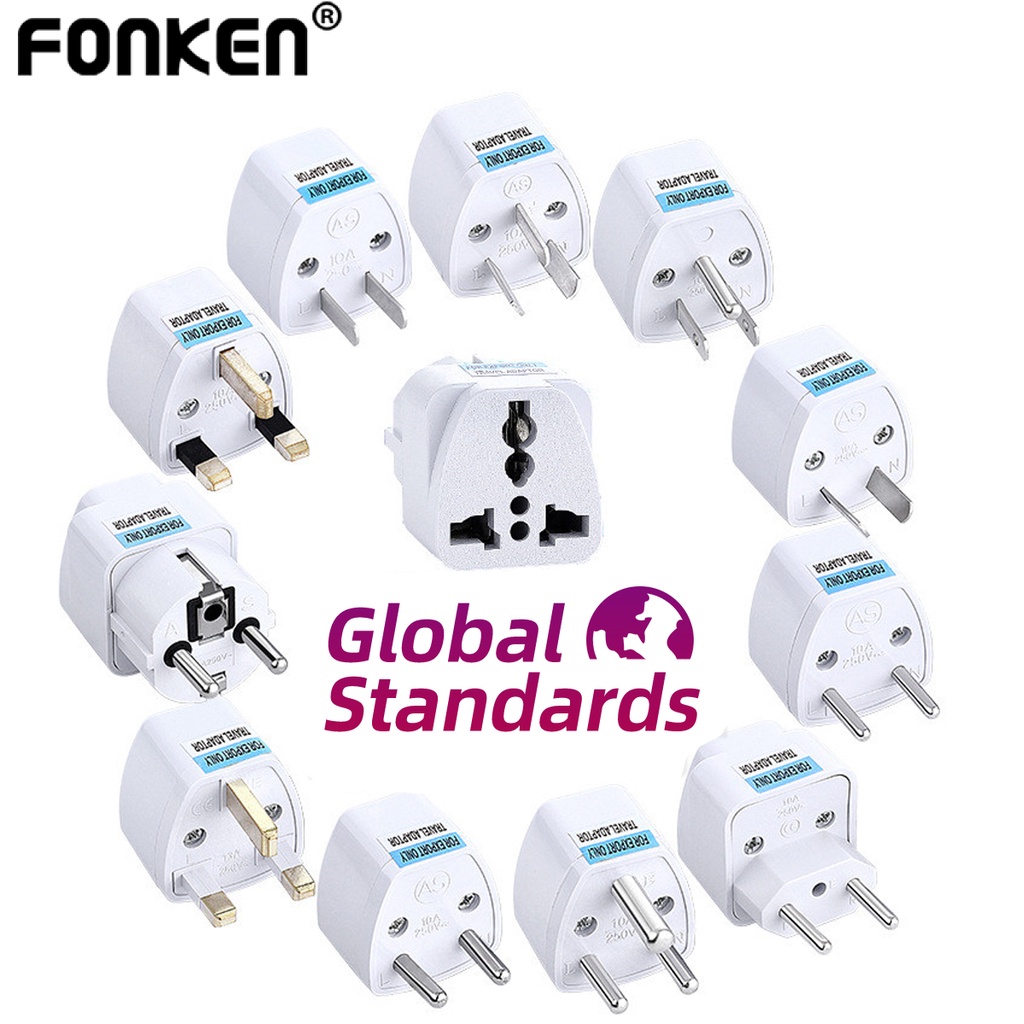 Fonken Universal AU Australian Plug Adapter EU/US/UK/AU/GER/South ...
