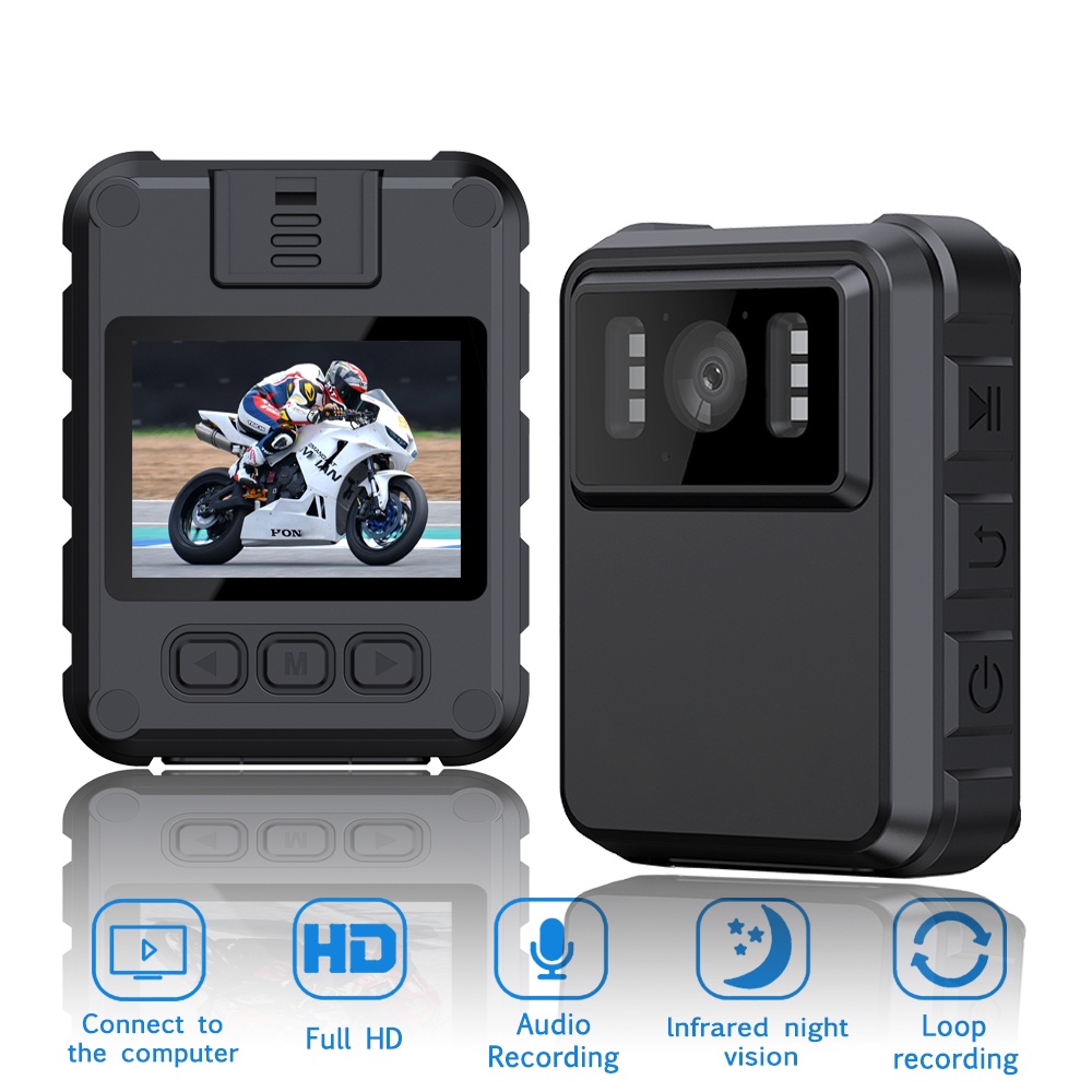 Police Body Camera 1080P DVR Video Security Cam IR Night Vision ...
