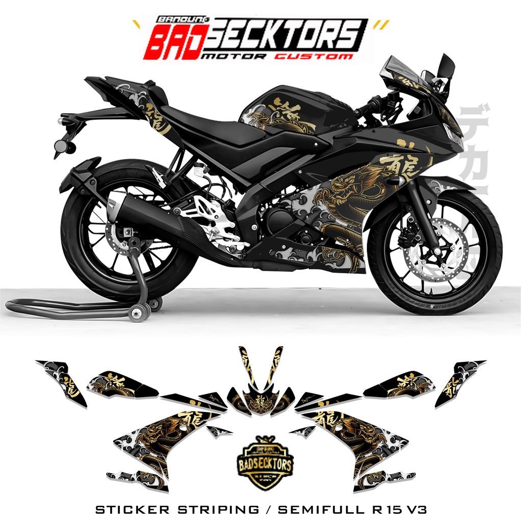 Striping R15 V3 SEMIFULL/R15 V4 MOTIF 11 DRAGON/SEMIFULL R15 V4/R15 V3 ...