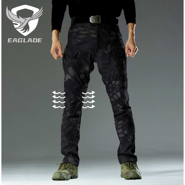 EAGLADE Tactical Cargo Pants for Men IX7Stretch In Black Python ...