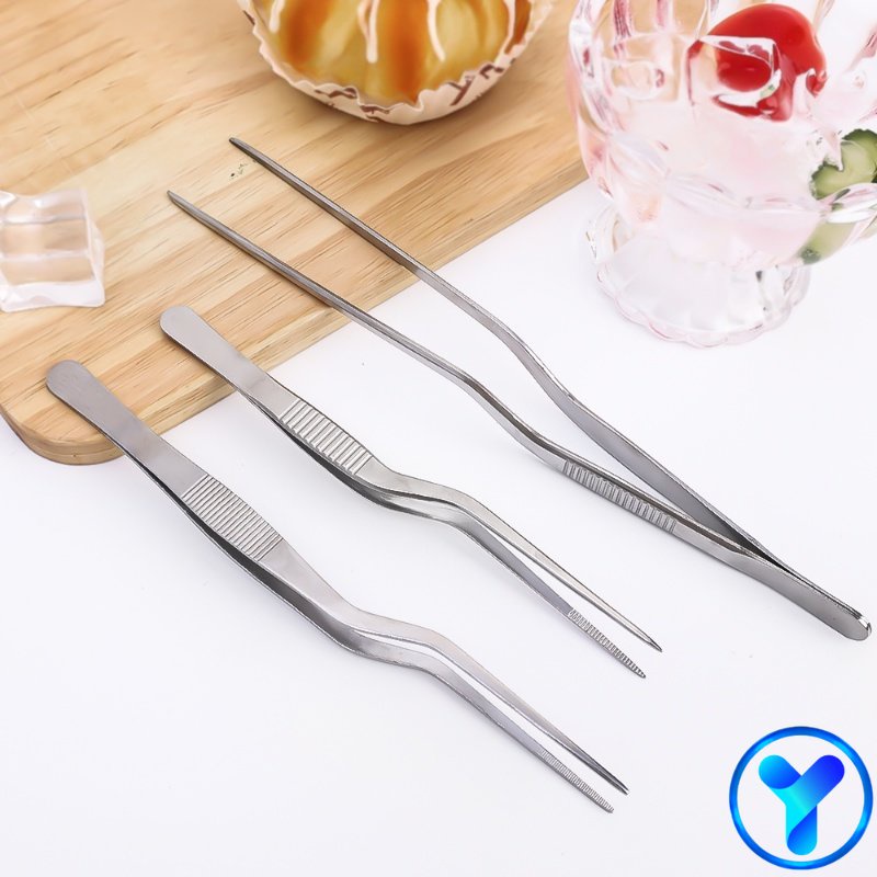 YAP 14/16/20cm Portable Kitchen Tweezer BBQ Food Tweezer Clip Mini ...