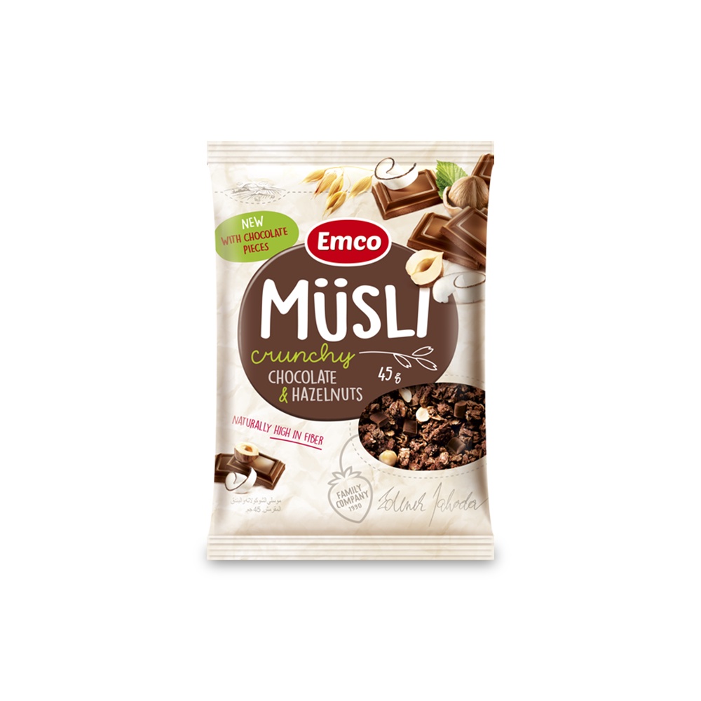 Musli Crunchy Oat Cereals with Chocolate & Hazelnuts 45g (Sample Pack ...