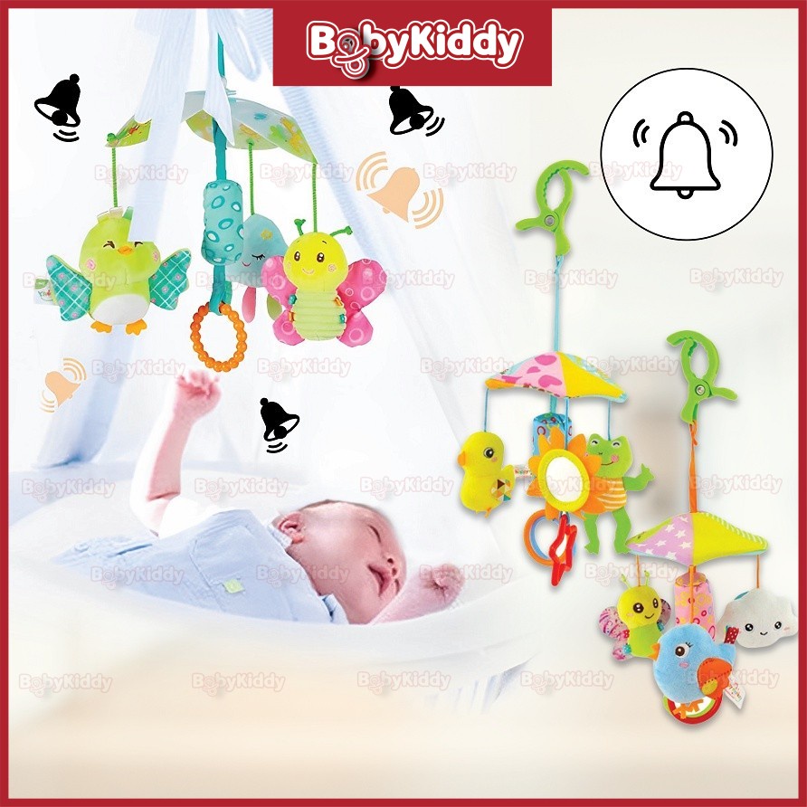 Happy Monkey Baby Animal Stroller Crib Pram Bed Hanging Rotating Make ...