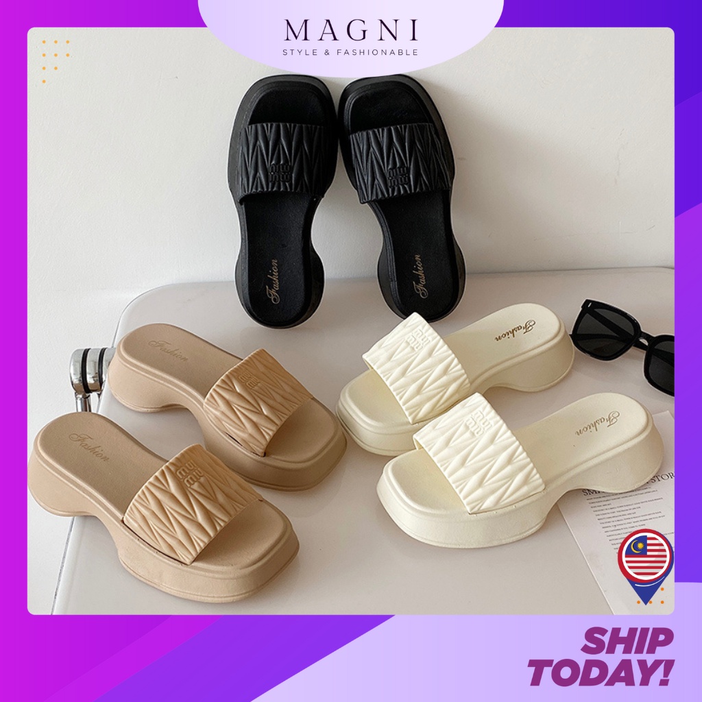 READY STOCK MAGNI Selipar Kasual Perempuan Women Casual Sandals M112 ...