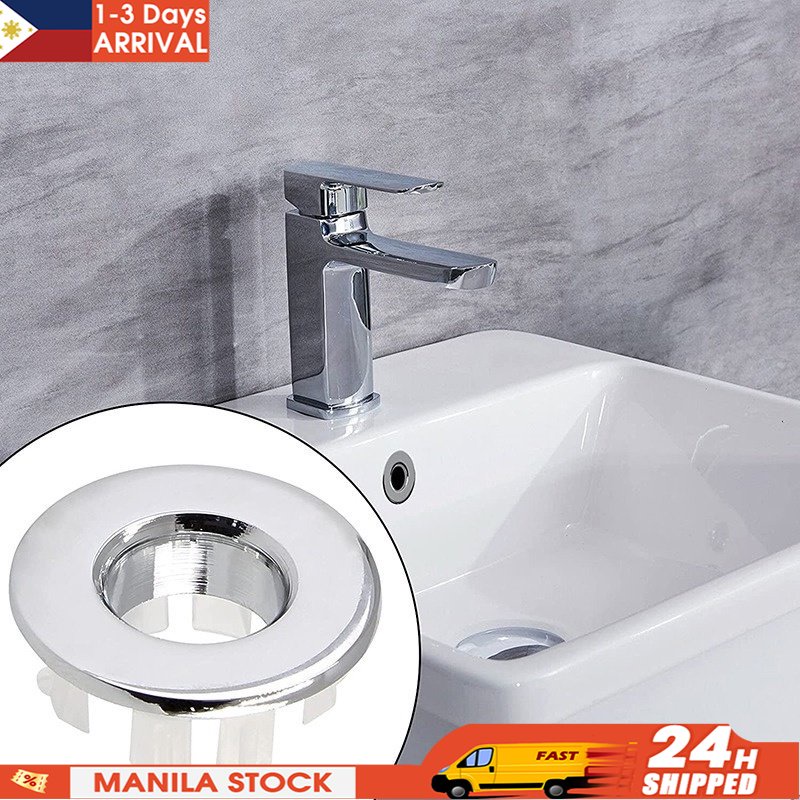 Bath Sink Hole Kitchen Basin Trim Round Overflow Drain Cap Cover Hollow ...