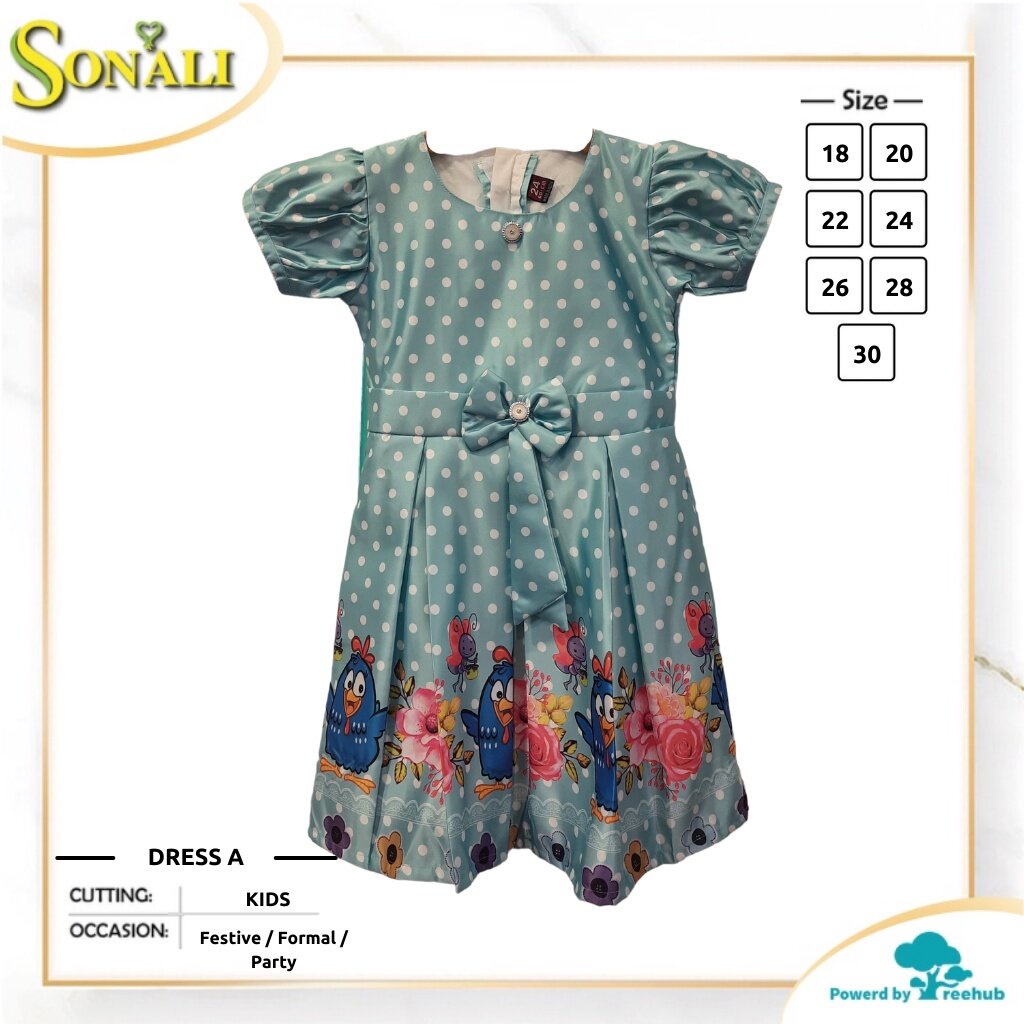 Sonali Girl Kid Fancy Cute Party Gown Dresses A0001 | Sonali Stores | Shopee Malaysia