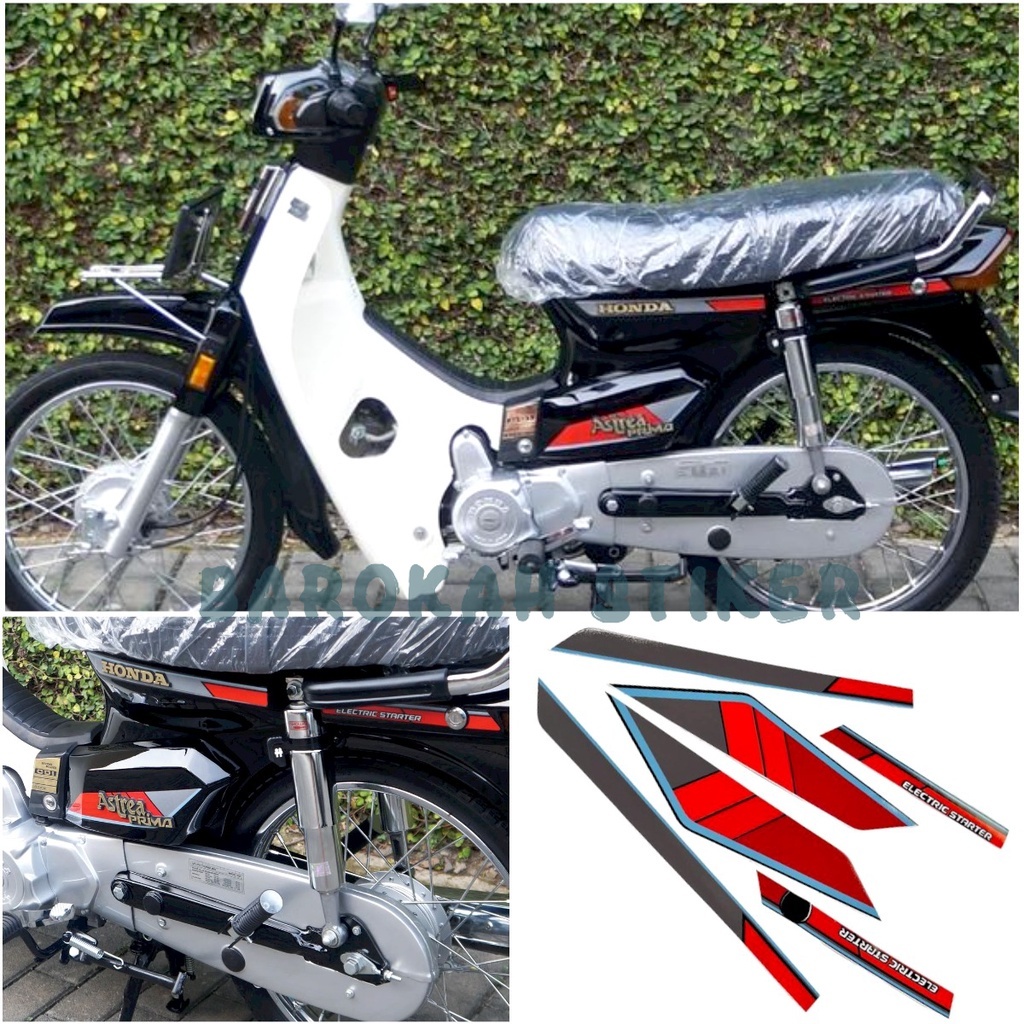 Striping polet list stickers for honda astrea prima motorbike body trim ...