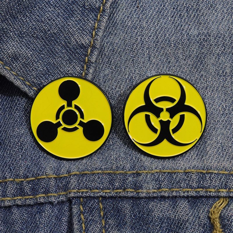 Biohazard Sign Tip Enamel Brooch Clothing Accessories Backpack Badge ...