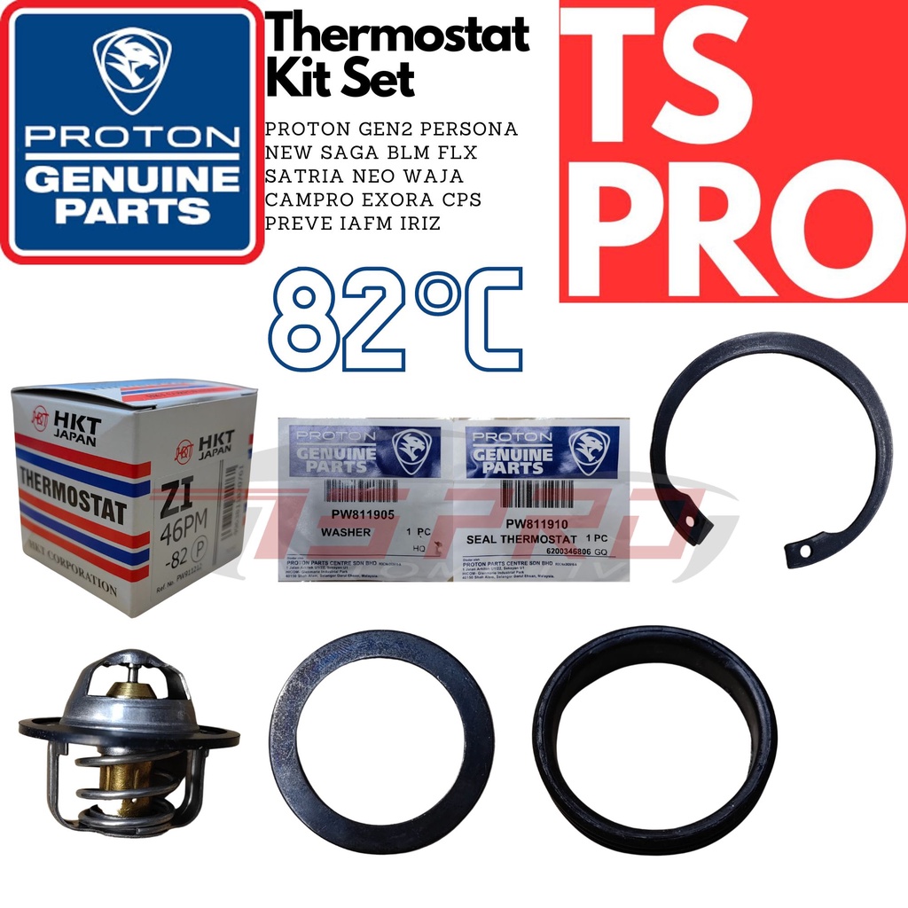 HKT Japan Thermostat Kit Set Seal Oring Clip 82°C PW911212 Gen2 Persona ...