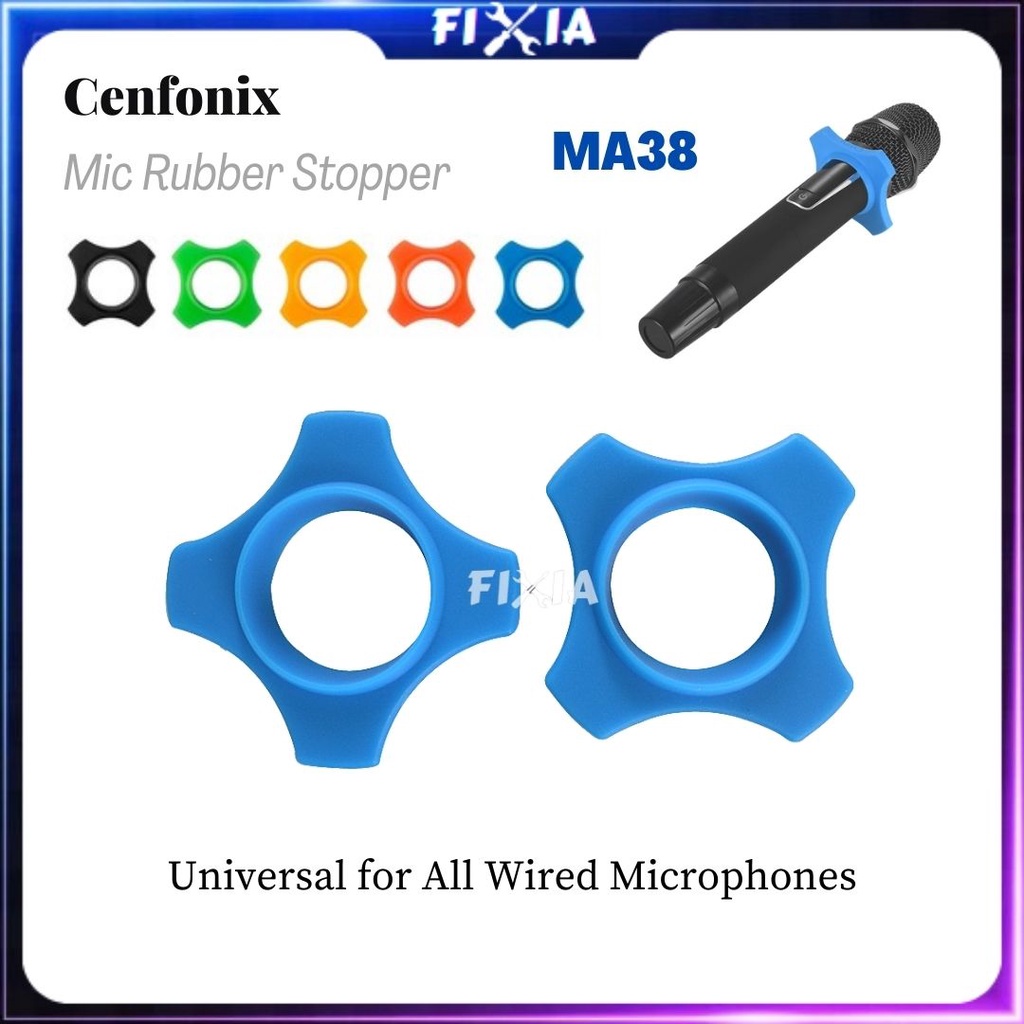 (2pcs) Cenfonix MA38 Anti-Slip/Fall/Roll Colorful Rubber Mic Stopper ...