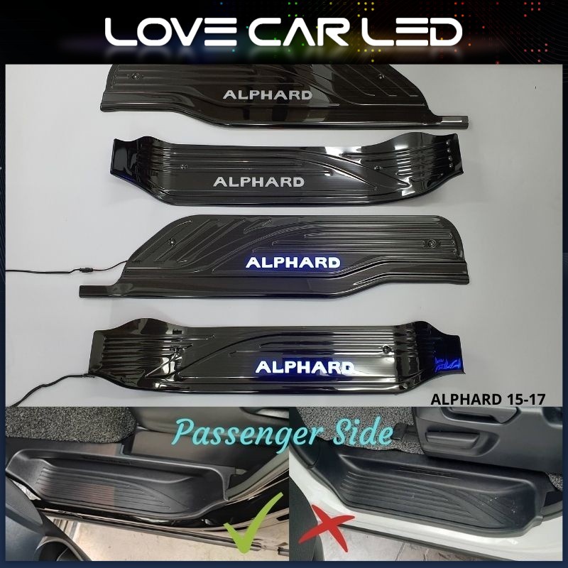 8Pcs BLACK CHROME Toyota Alphard 2015-2021 Side SILL Plate/Door Side ...