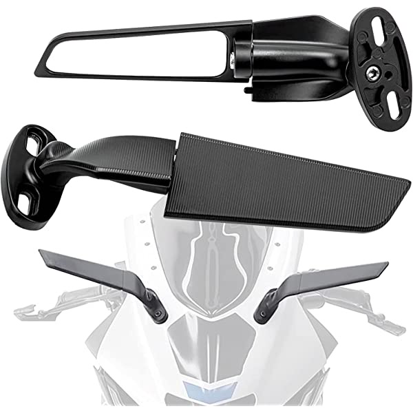 Motorcycle Side Mirror Winglet Wave Modified Winglet Mirror Adjustable ...