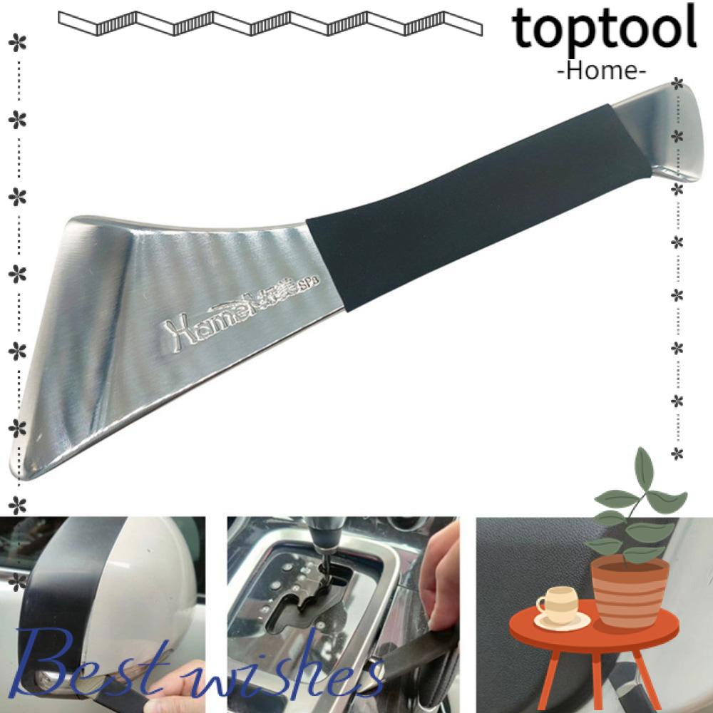 TOPTOOL Car Audio Door Modification Silver Pry Plate Stainless Steel Metal Crowbar Centre ...