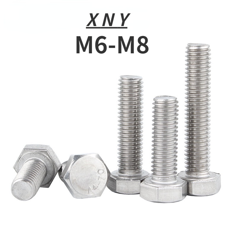 [XNY] Sus316 Stainless Steel External Hexagon Bolt Full Thread Bolt Extension Screw M6-M8 ...