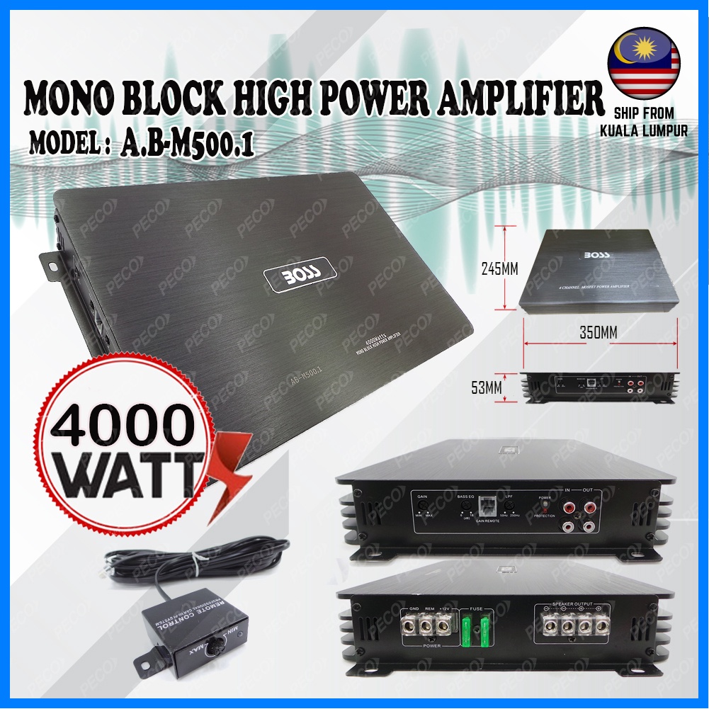 BOSS Car Amplifier High Power Car Monoblock / 2 Channel /4 Channel ...