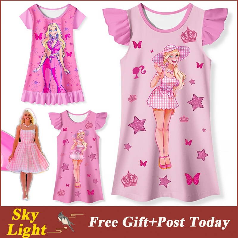 Barbie Princess Charm Rosered Pink Dress For Kids Girl Movie Halloween ...