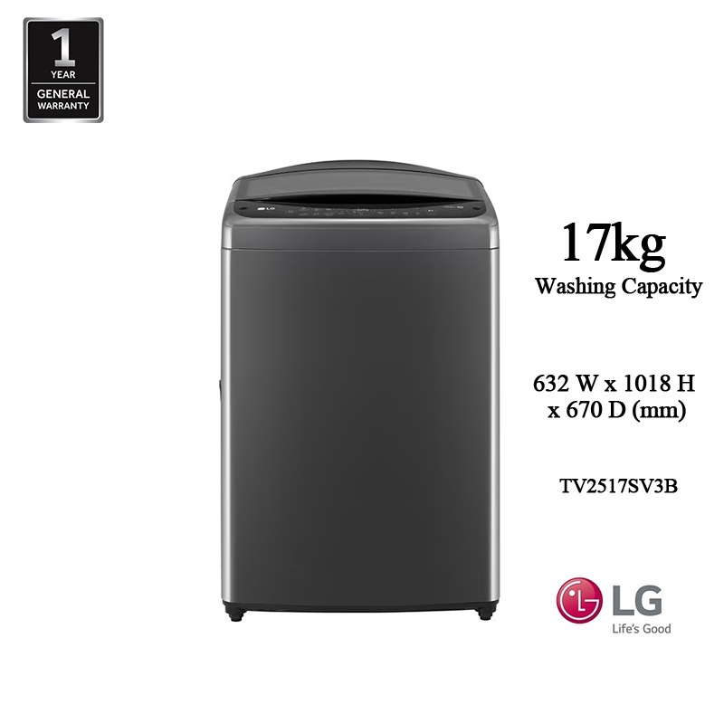 LG 17KG Top Load Washing Machine Inverter Washer (TV2517SV3B) Mesin Basuh Auto/洗衣机 | Shopee Malaysia