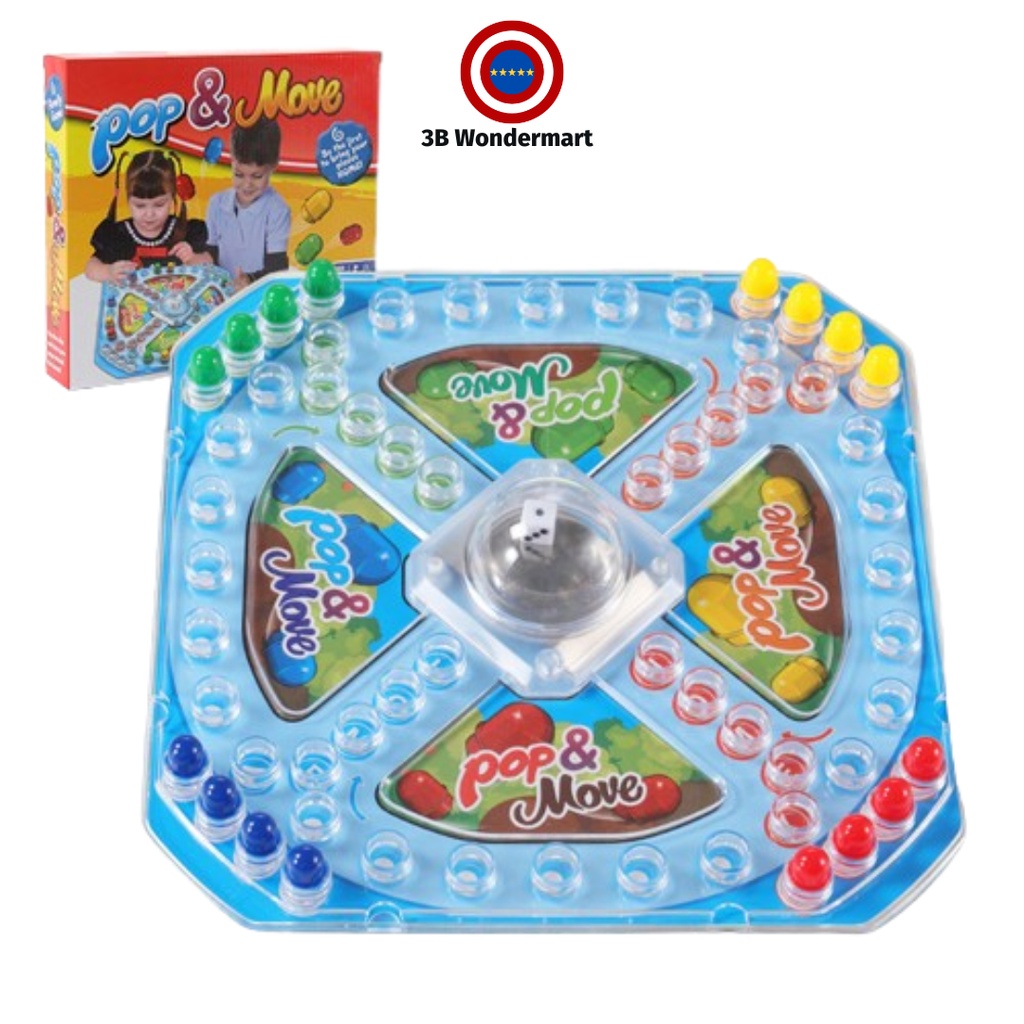 Family Fun Pop Move Interesting Board Games 3D Ludo Style Kids Toys For ...