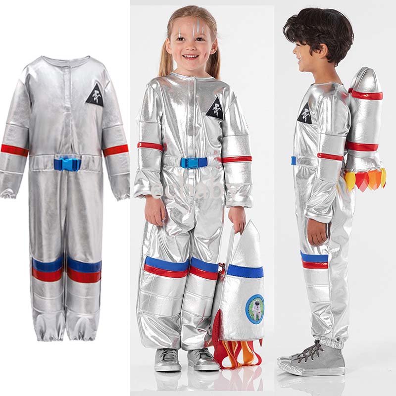 Children Space Suit Rocket Bag Set Astronaut Costume for Kids Cosplay ...