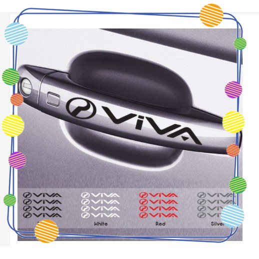 4Pcs/Set Fun Car Sticker PERODUA VIVA Decal Wrist Doors Handle Vinyl ...