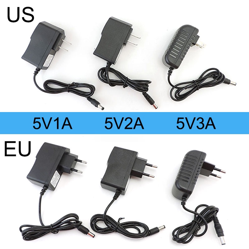 AC to DC 5V 1A 2A 3A 5V2A power supply Adapter EU US 1000ma 2000ma ...