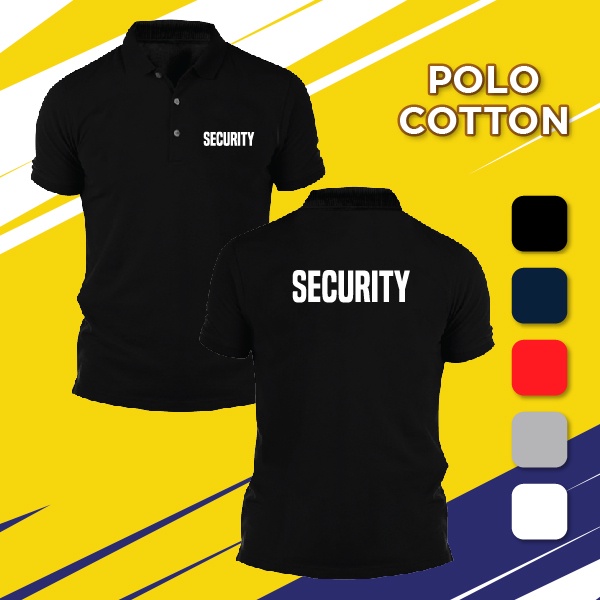 Baju Security Cotton Polo T Shirt T-Shirt Tee Top Sekuriti Uniform ...