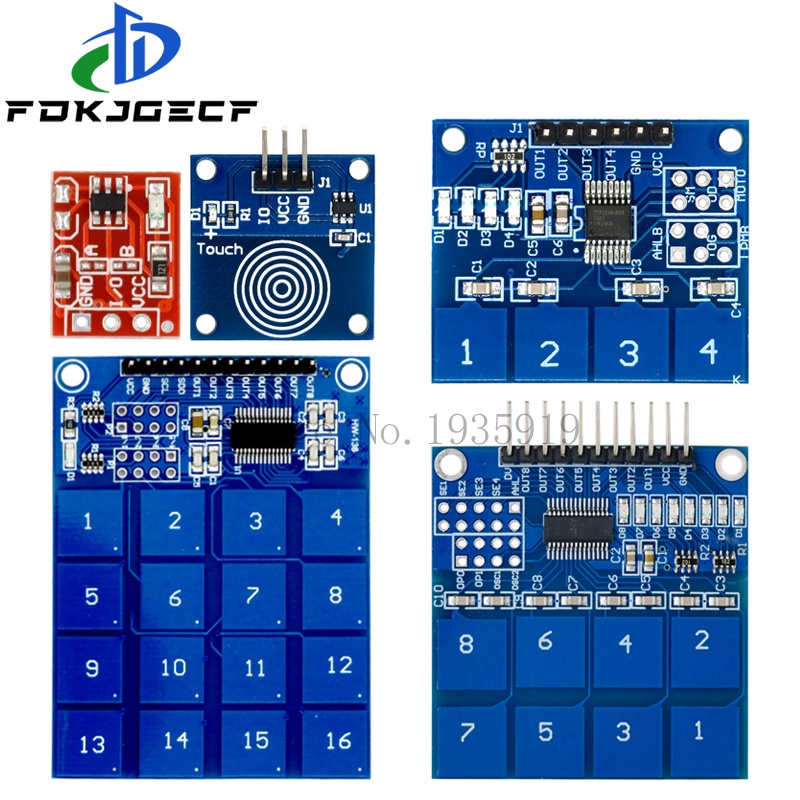 TTP223/TTP224/TTP226/TTP229 Jog Digital Touch Switch Sensor Digital 1/4/8/16 channel Touch Key ...