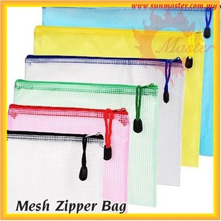 Soft Mesh Zipper Bag B6 A5 B5 A4 B4 A3 | PVC Zipper File Bag Waterproof ...