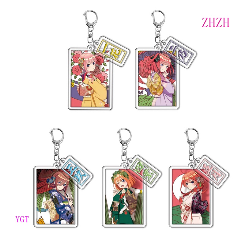 ZHZH Anime The Quintessential Quintuplets Keychain Cartoon Acrylic ...