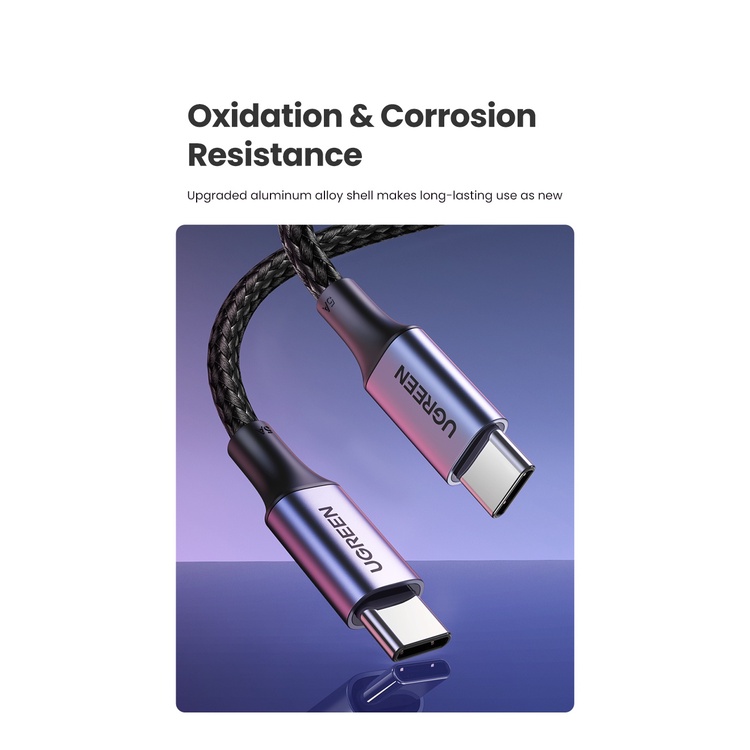 UGREEN 100W Fast Charging 20V 5A Nylon Bradied USB C To USB Cable | Shopee Malaysia