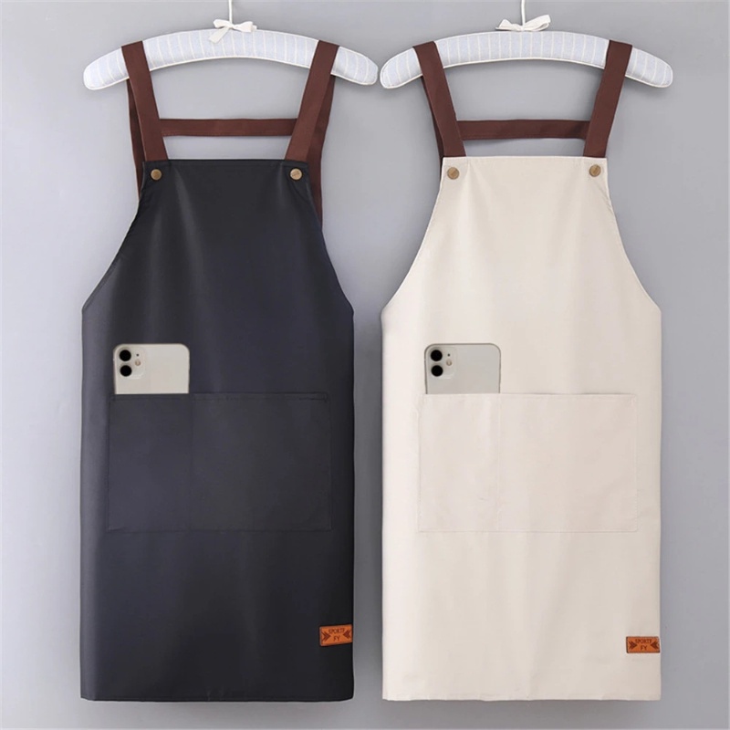 Kitchen Apron Oil-proof Large Pocket Coffee Shop Restaurant Work ...