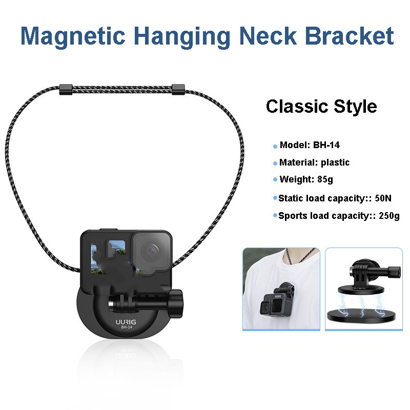 UURIG BH-14 Magnetic Camera Neck Holder Mount Hanging Bracket Quick ...