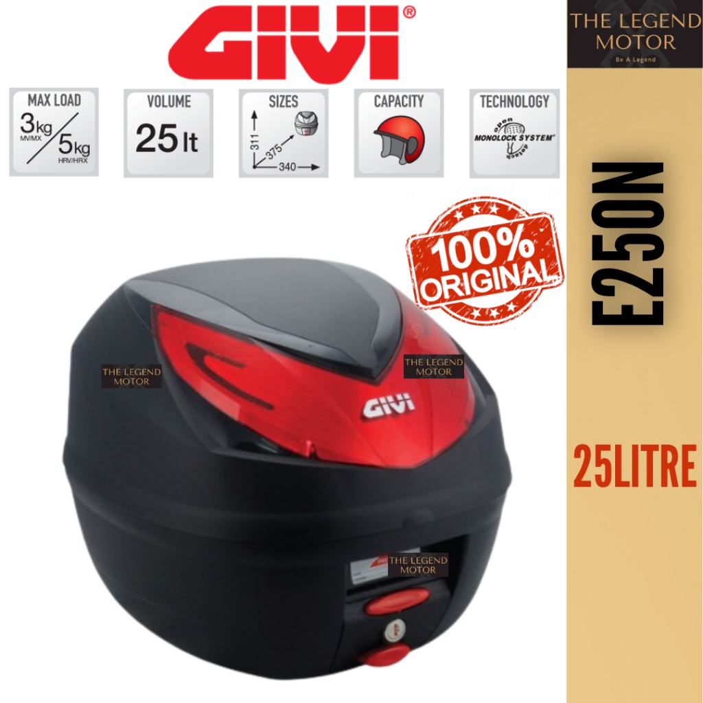 GIVI BOX BOLD B32N B32NB ALTAS B33NM B33N2M E250N E250N2 KOTAK PETAK BELAKANG REAR TOP MONOLOCK ...