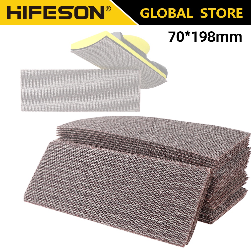 HIFESON 70x198mm Rectangular Sanding Sandpaper Vacuuming Sandpaper ...