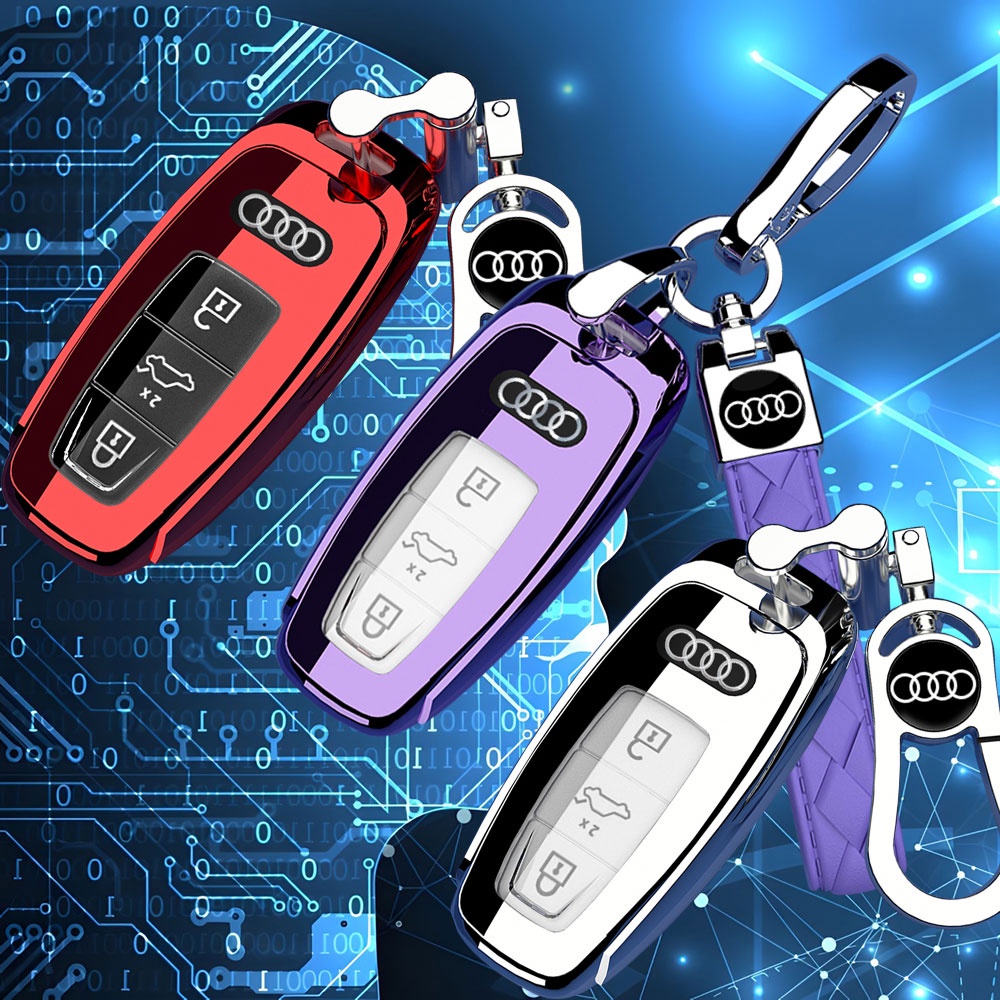 TPU Car Remote Key Case Cover Shell Fob For Audi A6L A6 A7 A8 Q7 Q8 E-Tron 2018-2022 A3 S3 S6 ...