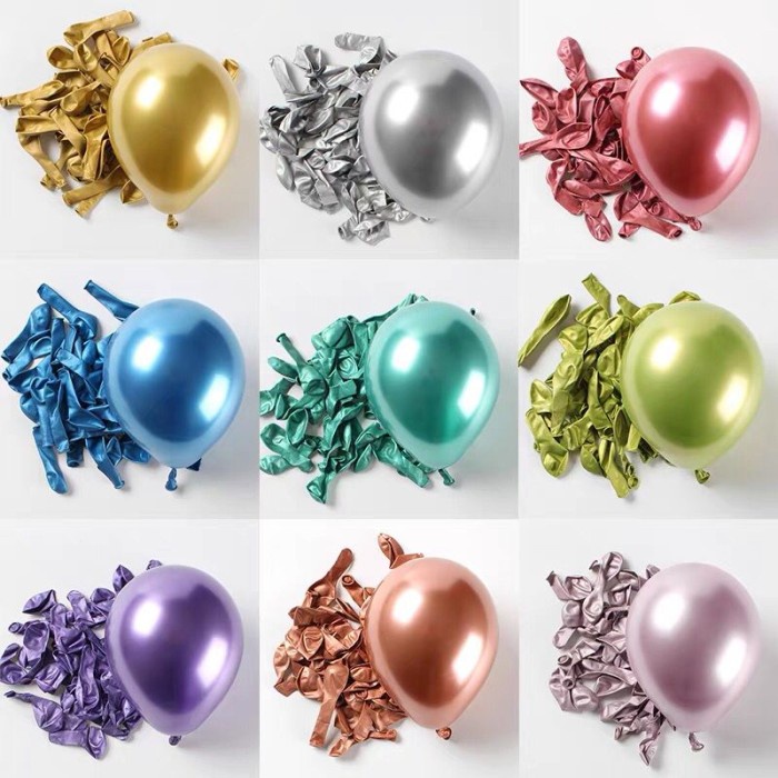 Chrome Balloons Per Pack Of 50pcs/10inc Chrome Latex Balloons/Birthday ...
