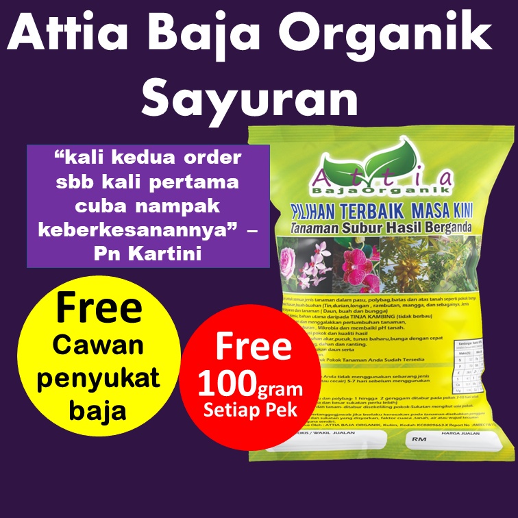 Attia Baja Organik Baja Sayur Sayuran Baja Ubi Vegetable Organic ...