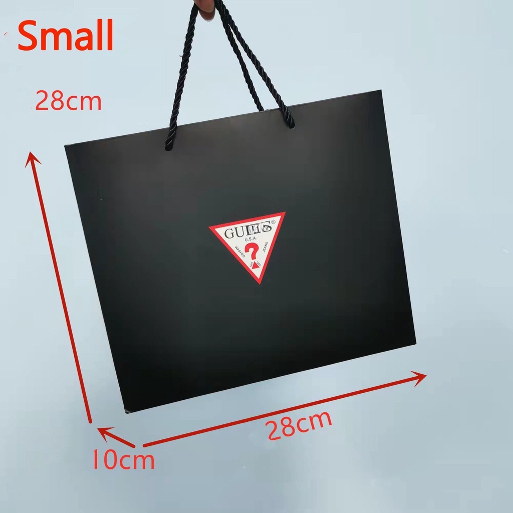 GUES&S Black Simple Gift Bag Gift Box Bag Handheld Paper Bag Box 2 ...