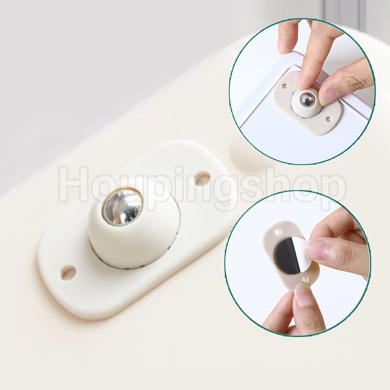 4pcs Rotating Wheel Self-adhesive 360º Rotating Wheels Mini Swivel ...