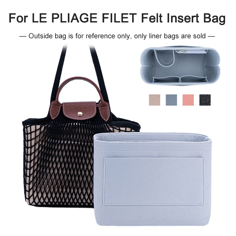 For Longchamp FILT Net Shopper Bag Felt Purse Insert Organizer Women ...