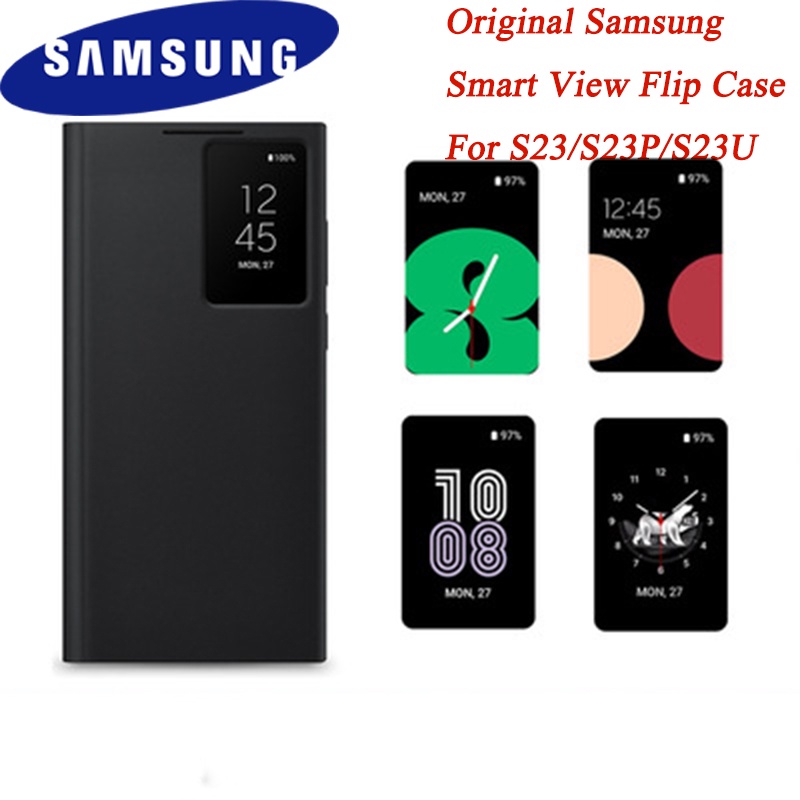 Samsung Smart Clear View Flip Case For Galaxy S23Plus S23+/S23 Ultra ...