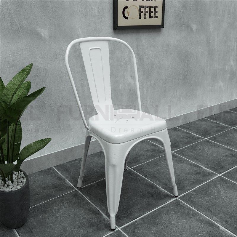 FURNIMALL Tolix High Bar Stool Restaurant Cafe Chair Metal Dining Bar ...